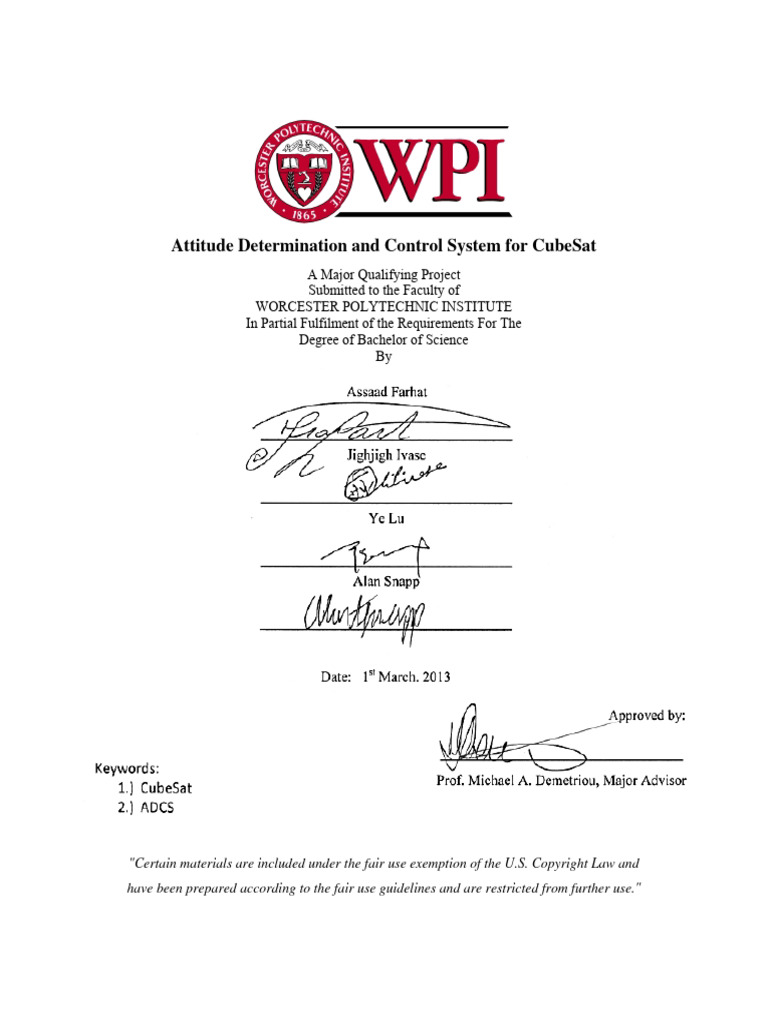 Attitude Determination And Control System For Cubesat Pdf Kalman Filter Sampling Signal
