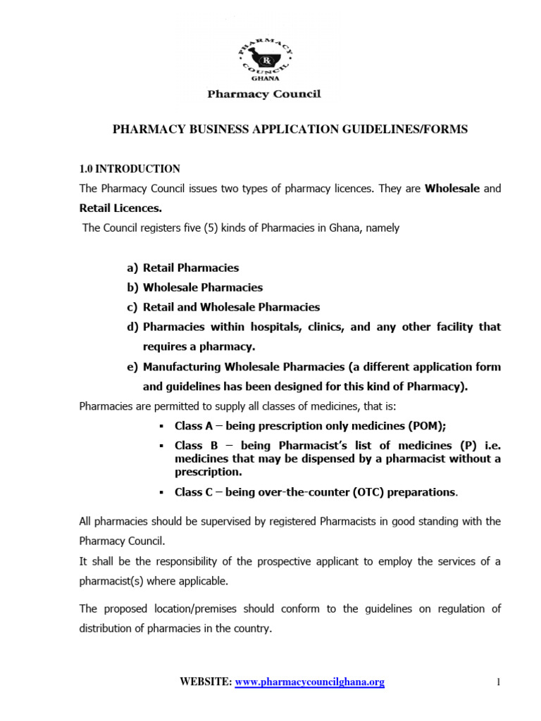 NEW GUIDELINES AND APPLICATION FORMS Pharmacy | PDF | Pharmacy | Pharmacist