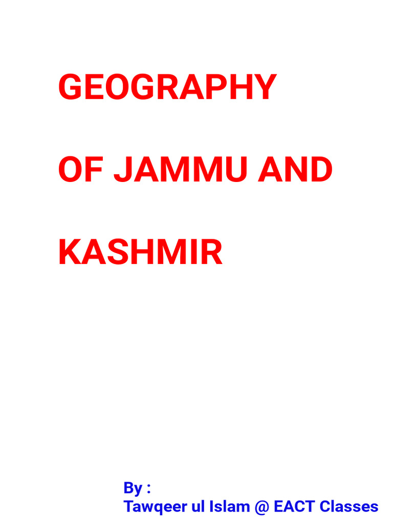 Printable Form For JK Geography by Tawqeer Ul Islam | PDF | Earth ...