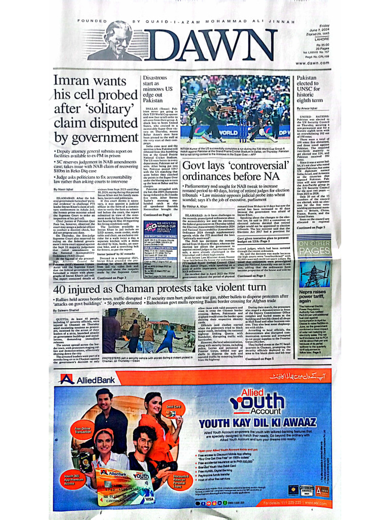 DAWN Newspaper 07 Jun 2024 | PDF