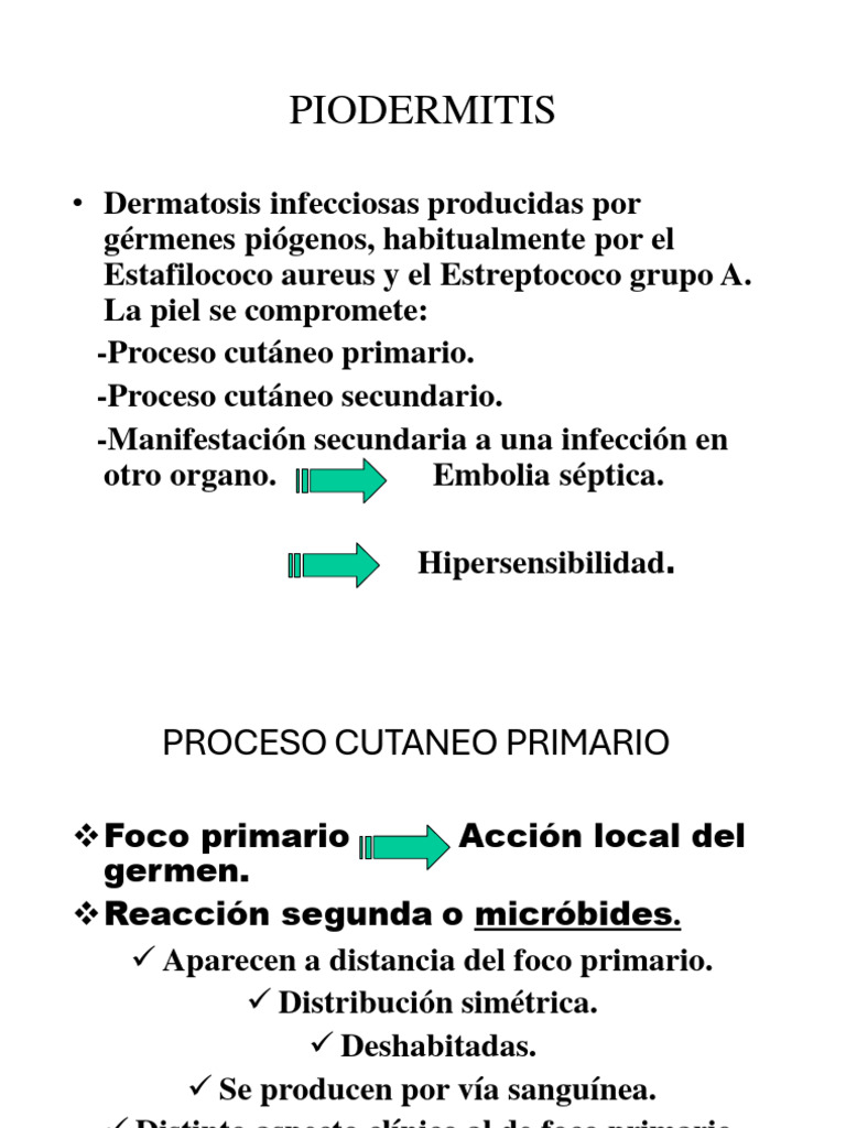 PIODERMITIS | PDF | Infección | Patógeno