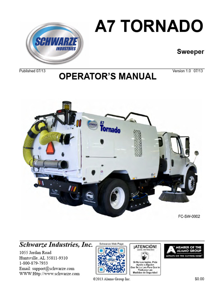 A7 Tornado Operator's Manual 07-13 | PDF | Personal Protective Equipment | Traffic