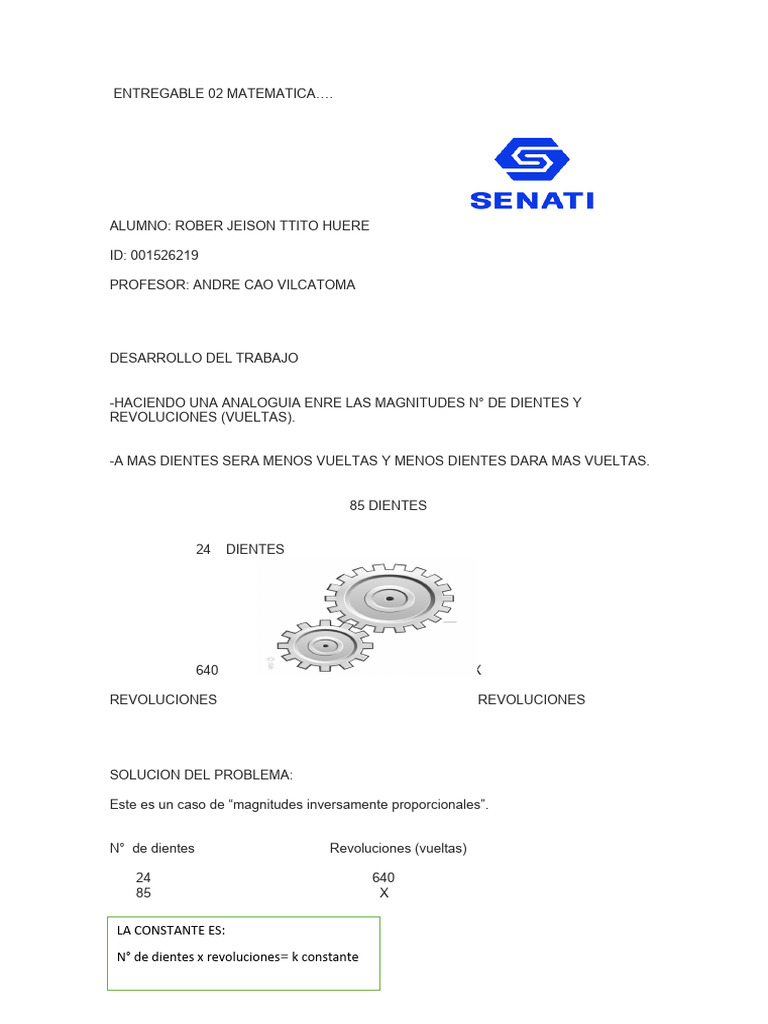 ENTREGABLE 02 MATEMATICA Rober Jeison Ttito Huere | PDF