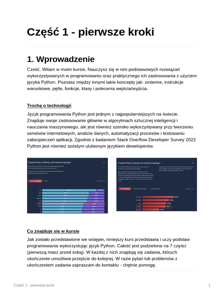 Python Podstawy cz1 | PDF