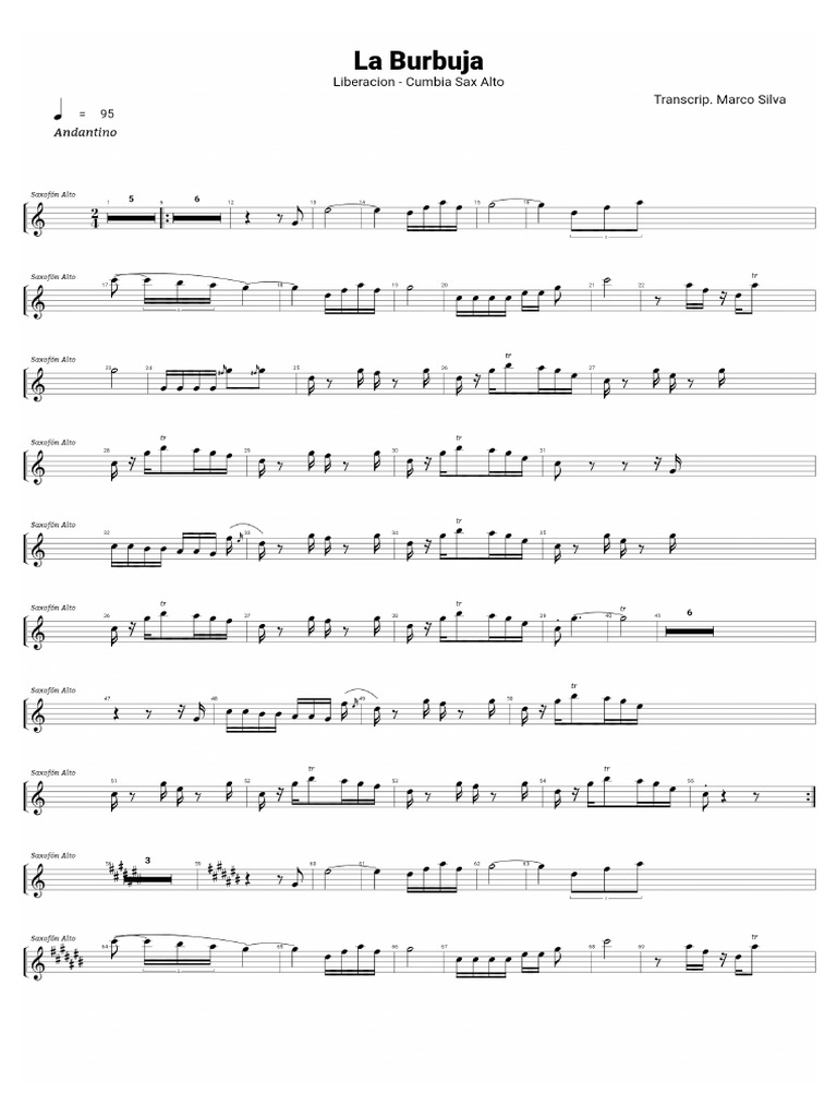 La Burbuja Liberacion Sax Alto | PDF