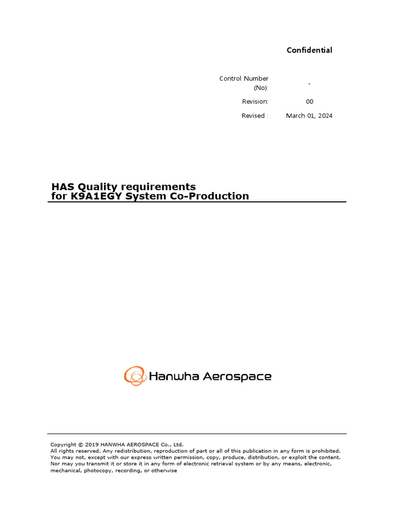 HAS Quality Requirement - Rev.0 | PDF | Verification And Validation | Calibration