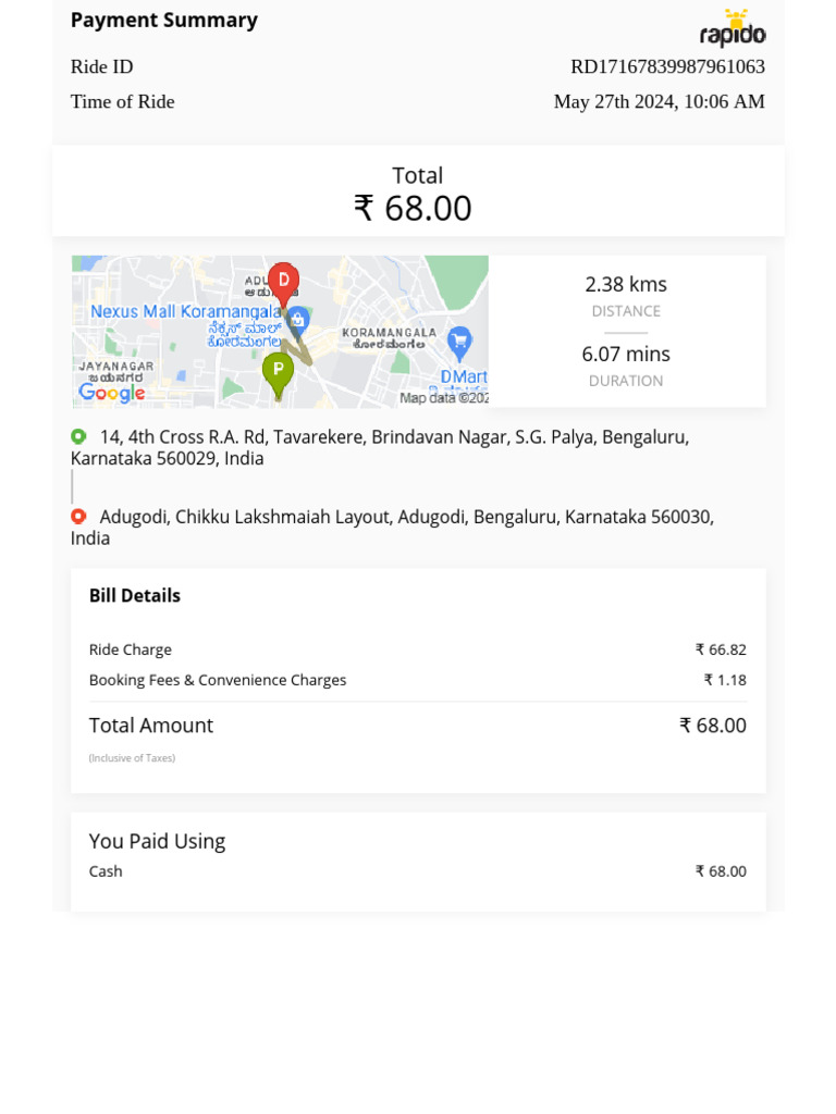 rapido | PDF | Invoice | Payments