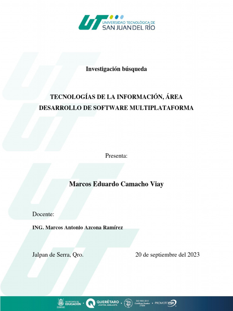 Investigación Búsqueda Lineal y Binaria Marcos Camacho | PDF ...
