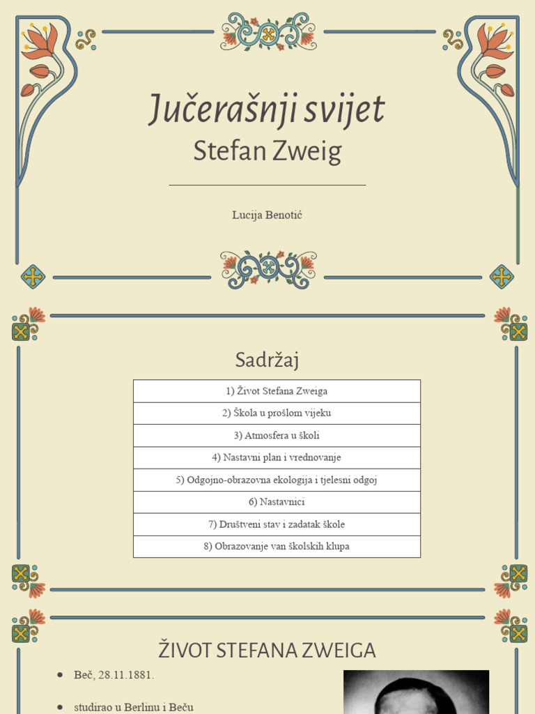 Jučerašnji Svijet, Zweig Prez. | PDF