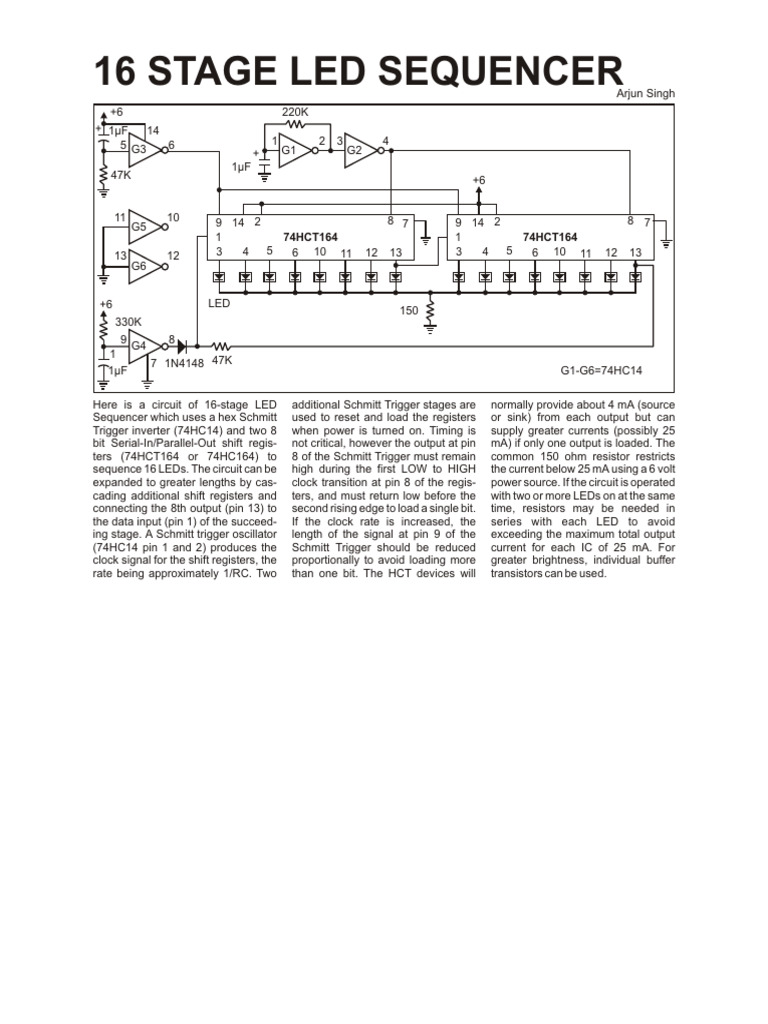 16 Stage Led Sequencer | PDF | Computer Engineering | Electrical ...