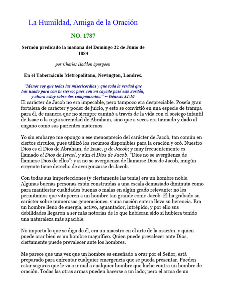 La Humildad | PDF | Jacob | Oración