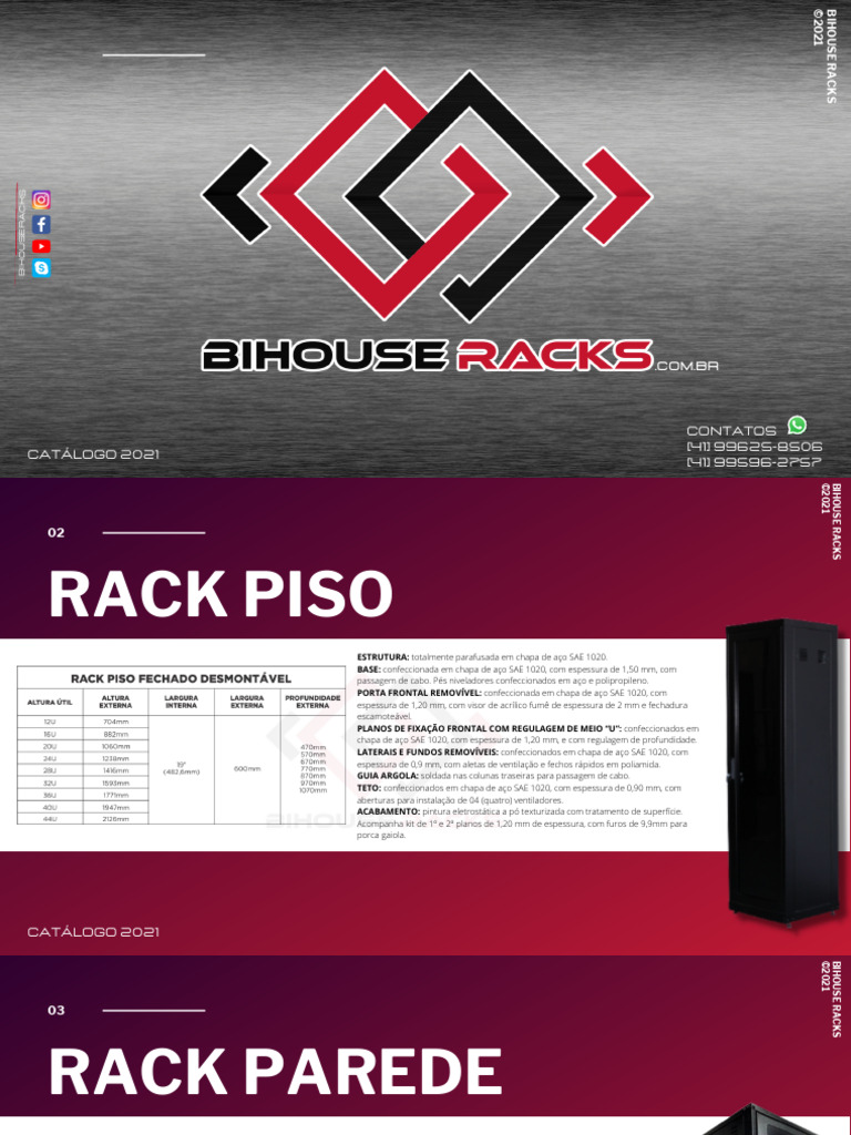 Catálogo Bihouse Racks 2021 | Download grátis PDF | Engenharia Elétrica