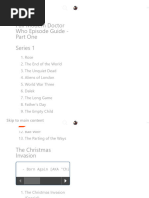 Complete Doctor Who Episode List | PDF | The Doctor (Doctor Who ...