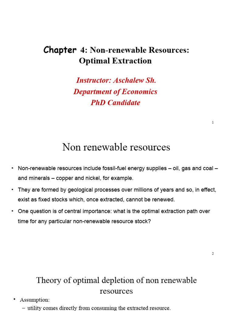 Chapter 4 Optimal Extraction of | PDF | Demand | Utility