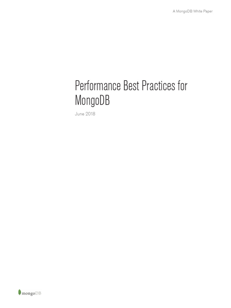 MongoDB Performance Best Practices | PDF | Mongo Db | Database Transaction