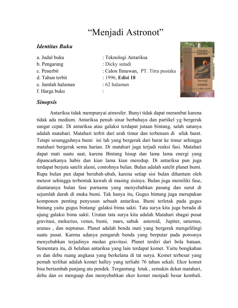 Menjadi Astronot | PDF