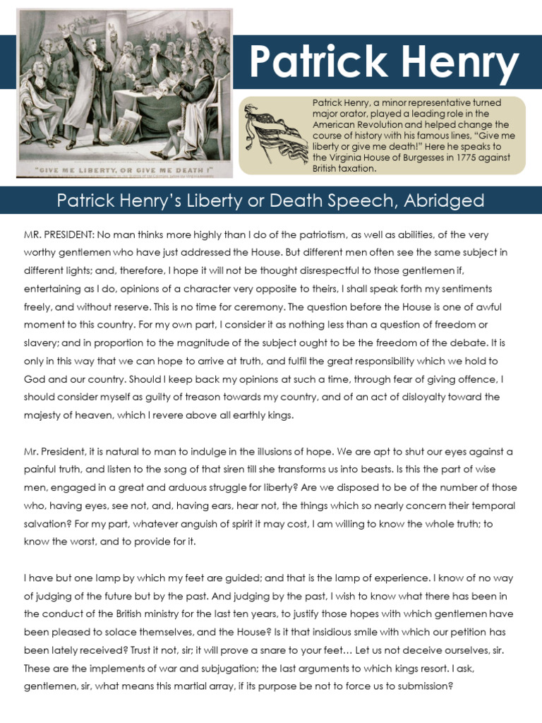 4 Patrick Henry Speech | PDF
