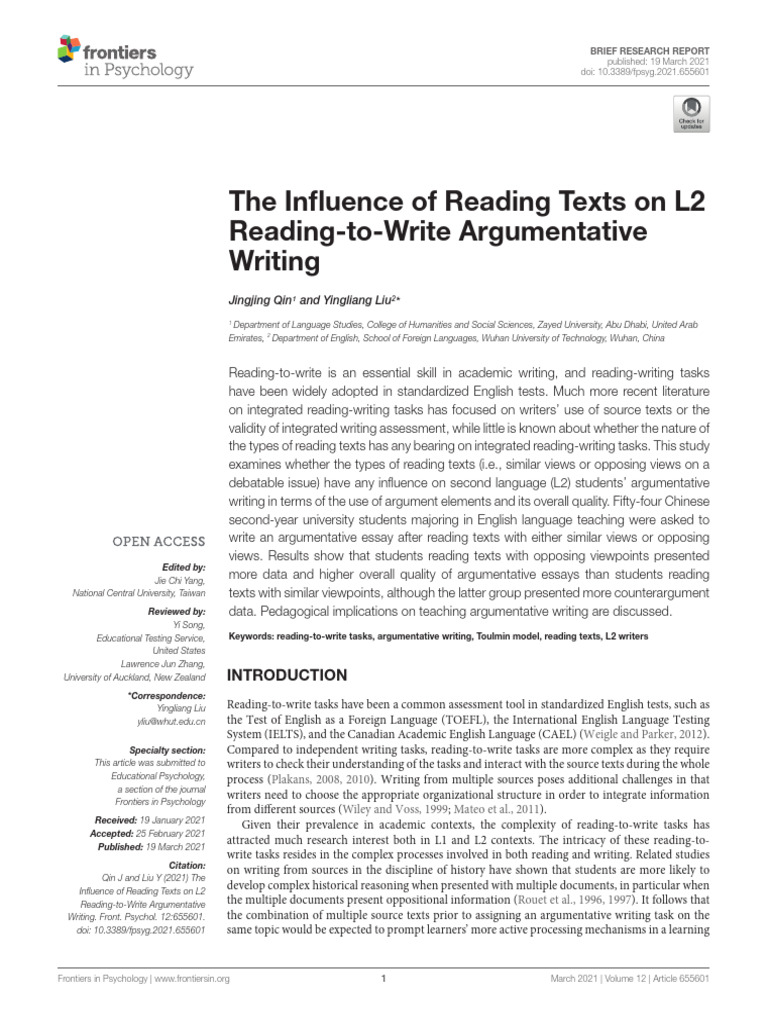 07 Qin Liu 2021 Pdf Essays Cognition