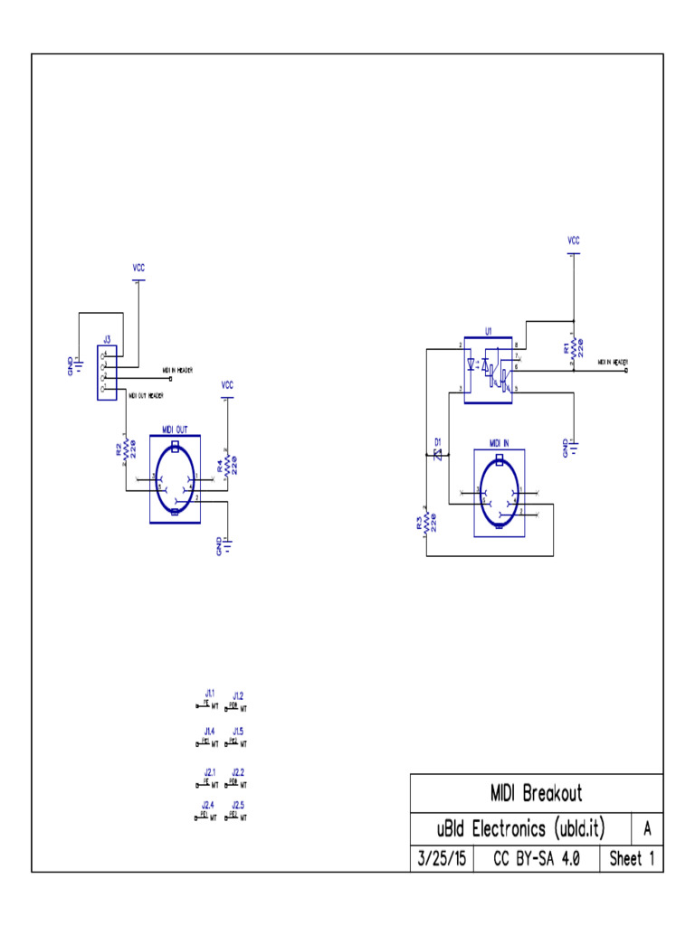 MIDI BreakoutBoard Schematic v2 | PDF