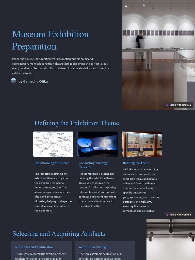 Museum Exhibition Preparation | PDF | Museum | Multimedia