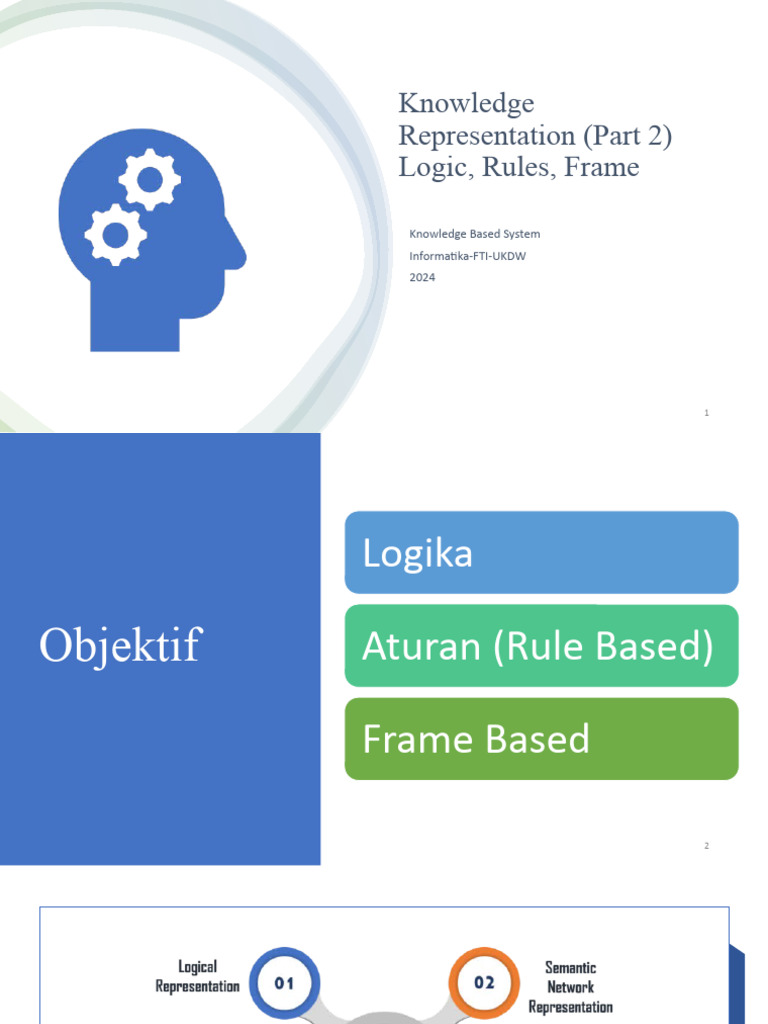 KBS - 3 - Knowledge Representation (Part 2) | PDF | First Order Logic | Logic