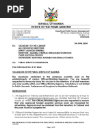 Application For Employment: Public Service of Namibia | PDF