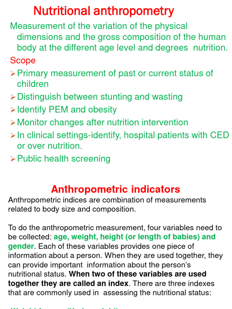 Anthropometric Index - New | PDF | Body Mass Index | Standard Deviation