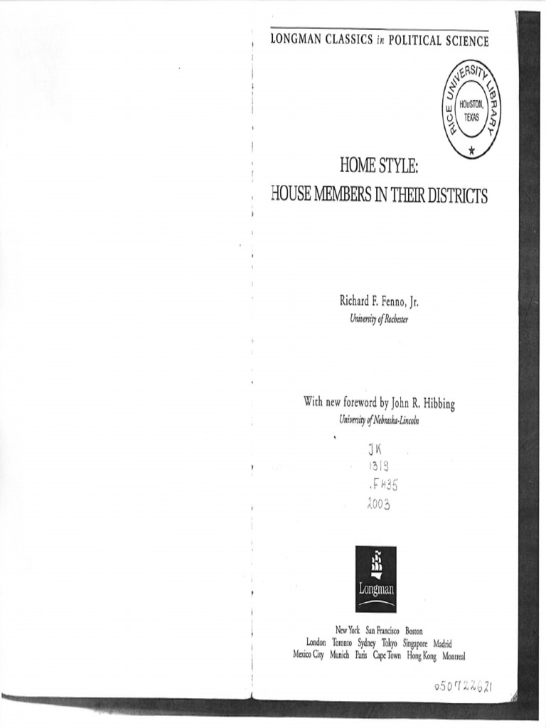 Home Style-Metodología. Richard Fenno | PDF