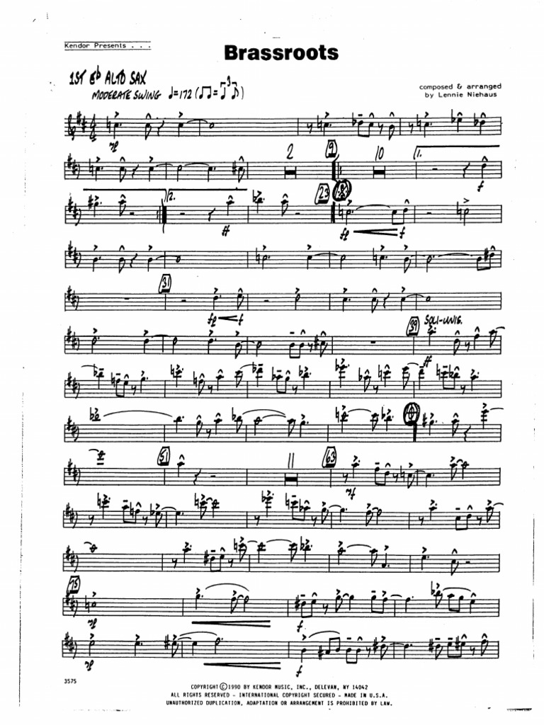 Brassroots - FULL Big Band - Niehaus | PDF