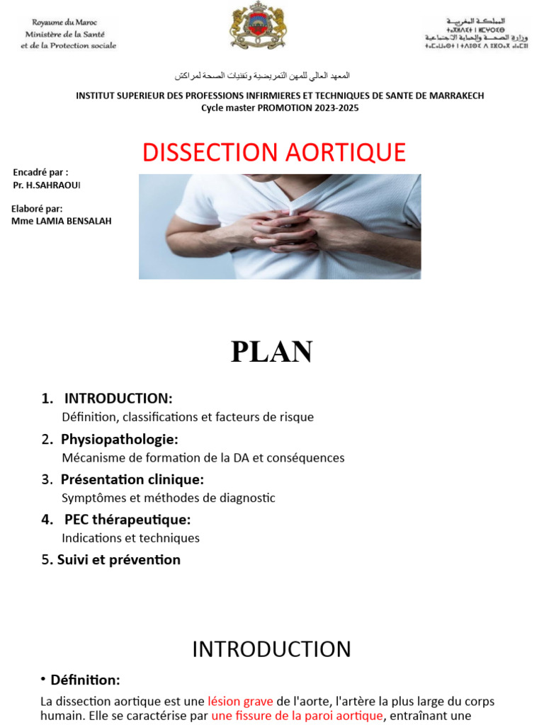 DISSECTION AORTIQUE 1 | PDF | Aorte | Infarctus du myocarde