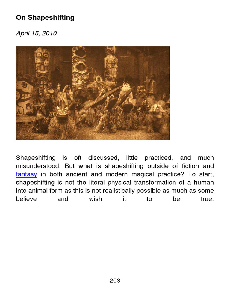 SarahAnneLawless_4-201-300-11-19 | PDF | Shapeshifting | Witchcraft