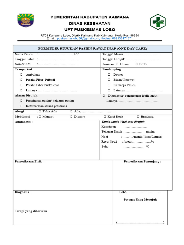 Form Rujukan Ranap | PDF | Pengembangan Diri | Kesehatan Holistik