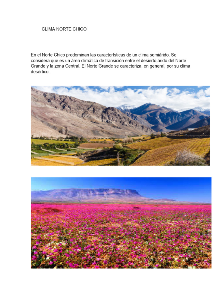 Clima Semiárido del Norte Chico | PDF