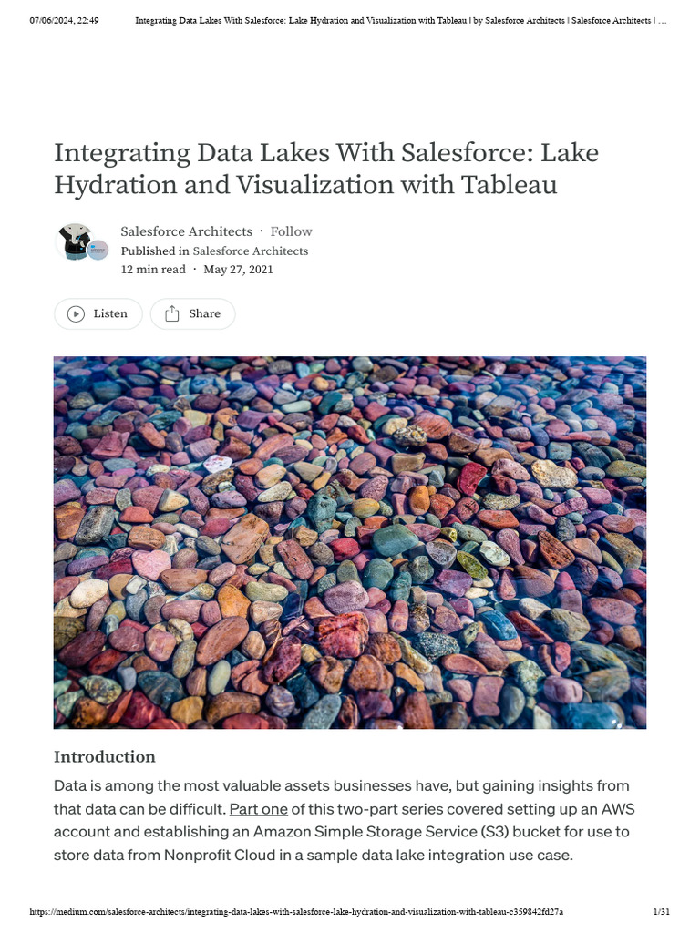 Integrating Data Lakes With Salesforce - Lake Hydration and ...
