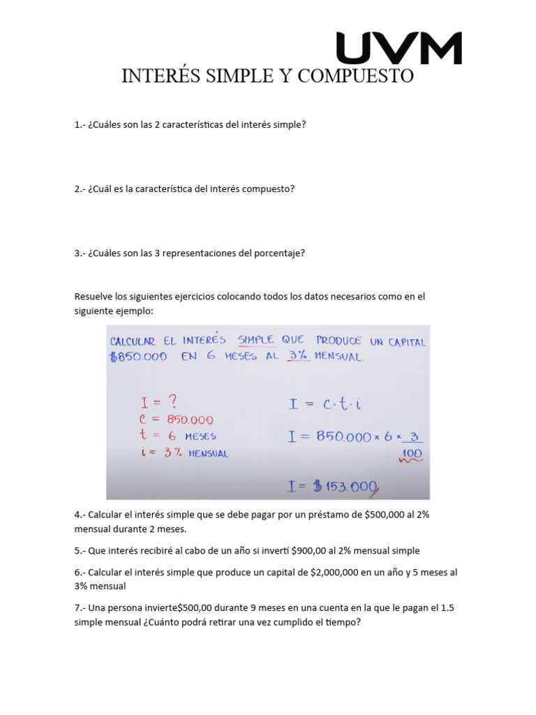 Interés Simple y Compuesto | PDF
