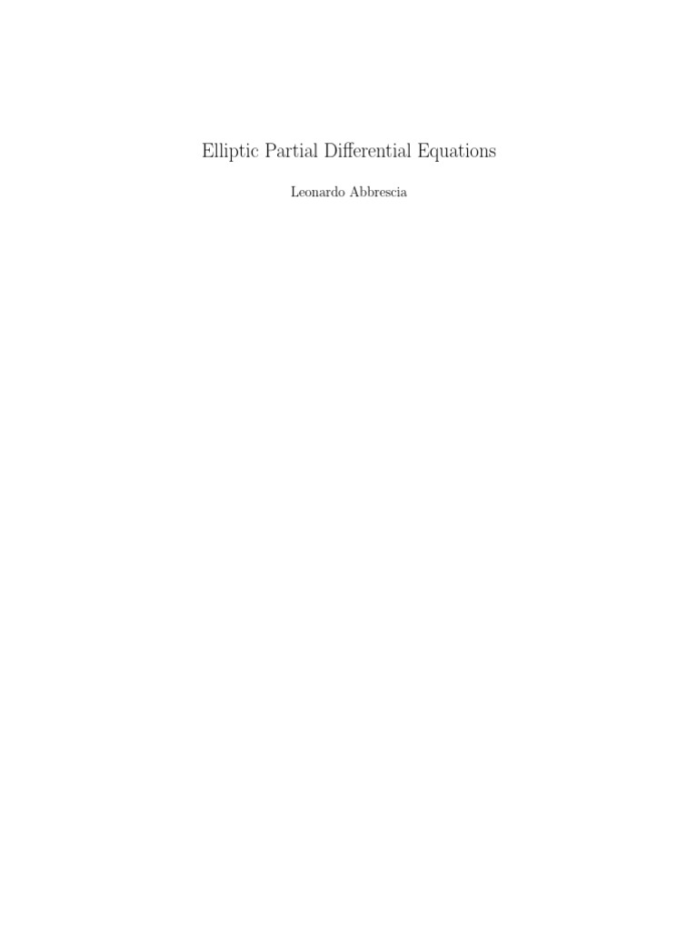 Second Order Elliptic Equations Pdf Functions And Mappings Geometry