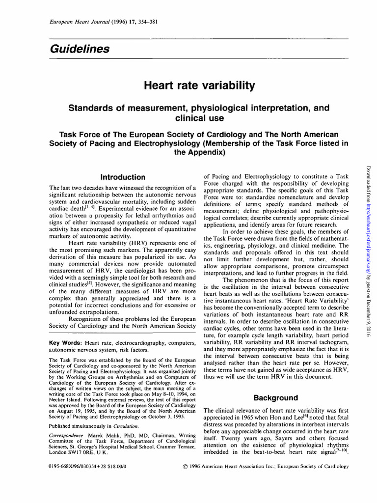 Heart Rate Variability | PDF | Spectral Density | Heart Rate
