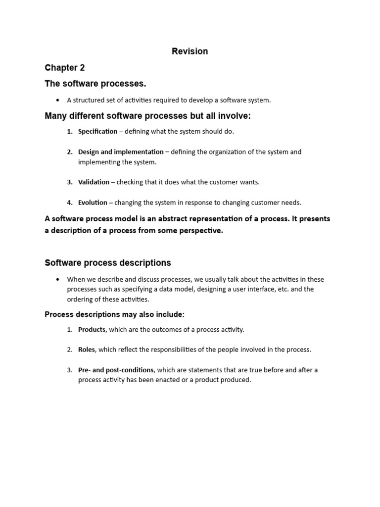 Chapter 2 Revision | PDF | Software Prototyping | Software Testing