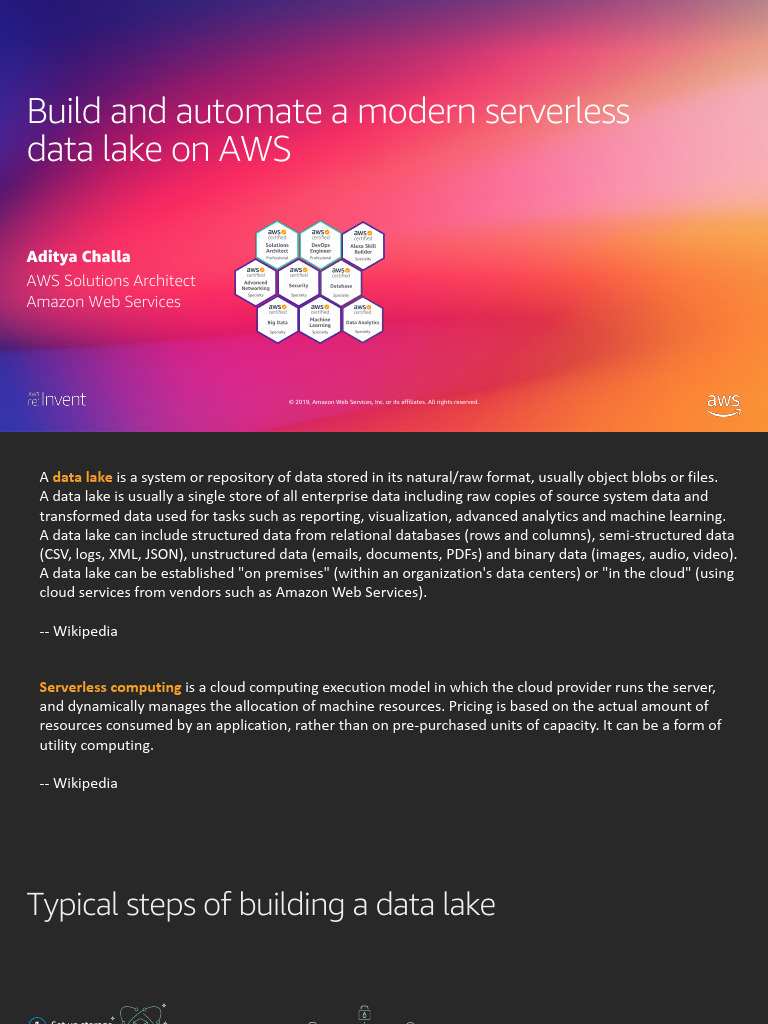Modernserverlessdatalak | PDF | Amazon Web Services | Cloud Computing