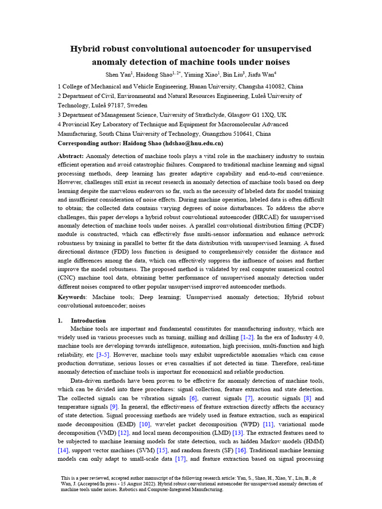 Yan Etal Rcim 2022 Hybrid Robust Convolutional Autoencoder For Unsupervised Anomaly Detection 1240