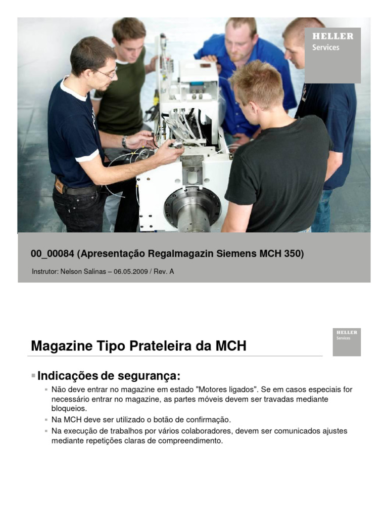 Heller 350 - Regalmagazin - Siemens - MCH-350 | PDF | Máquina-ferramenta | Teclado de computador