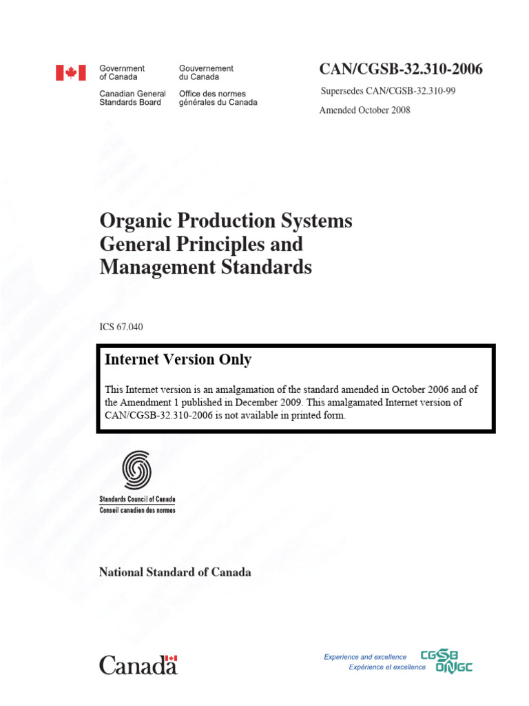 Organic Production Standards Overview | PDF | Organic Farming | Crop ...