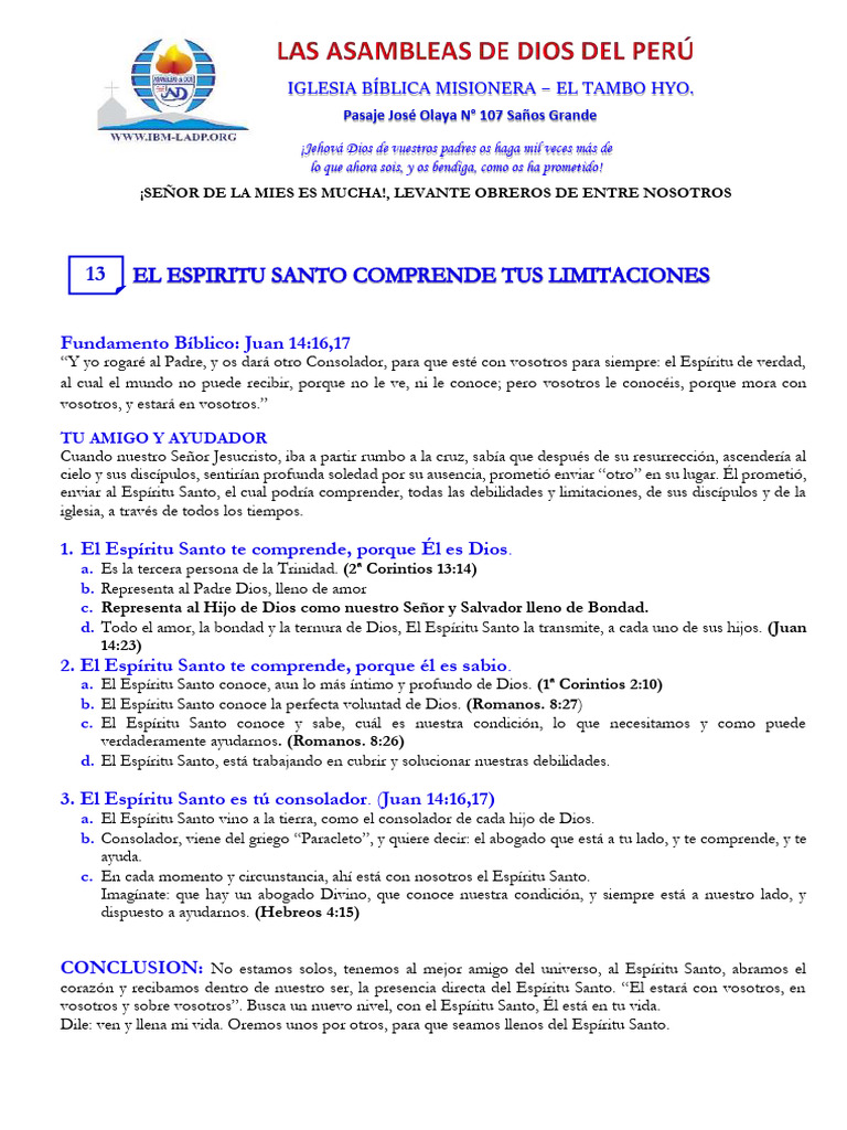 El Espiritu Santo Comprende | PDF | espíritu Santo | Dios