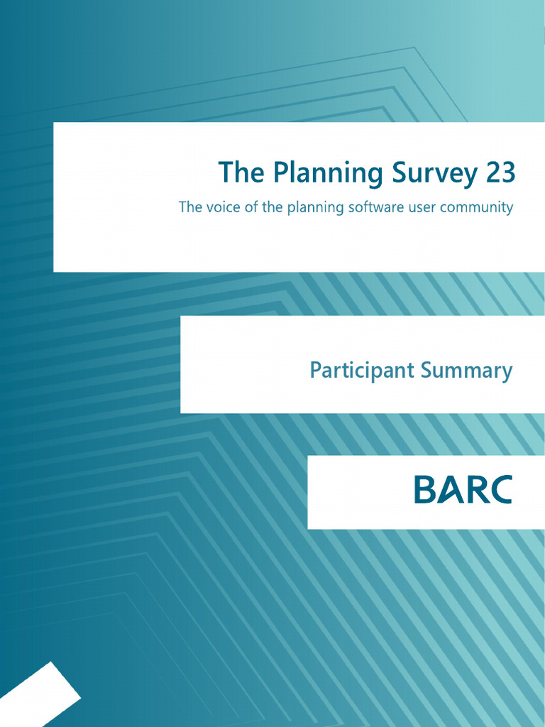 The Planning Survey 23 Participant Summary | PDF | Analytics ...