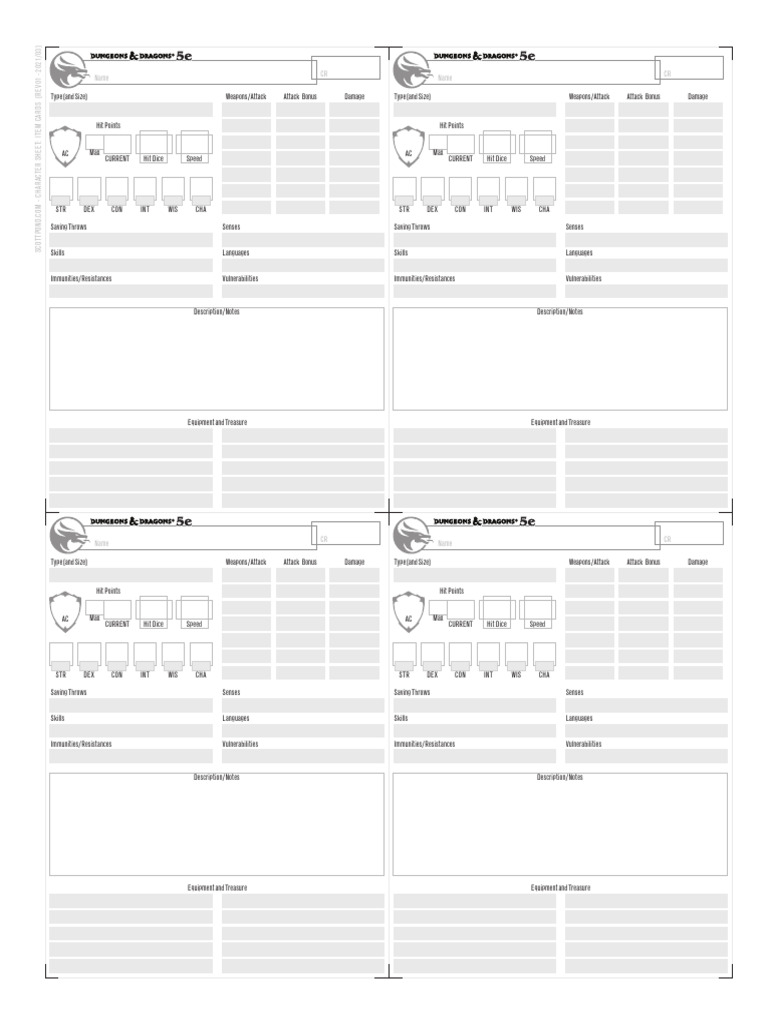 DND5eEncounterCards Rev001 2021 03 | PDF | Entertainment | Role Playing