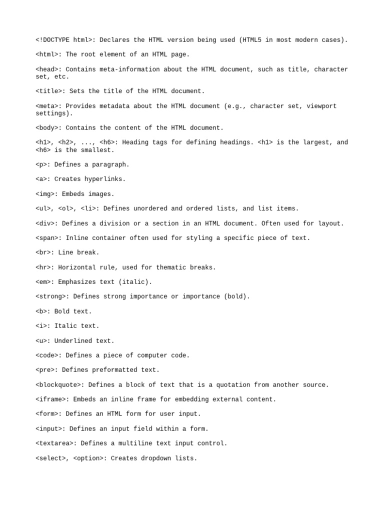 Html Pdf Html Element Html