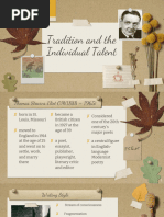 Tradition and The Individual Talent | PDF | T. S. Eliot | Poetry