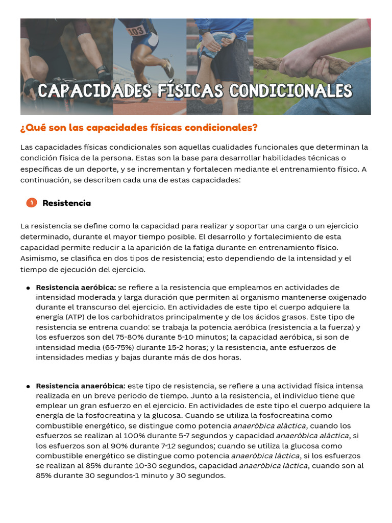 Capacidades Físicas Condicionales | PDF | Flexibilidad (anatomía ...