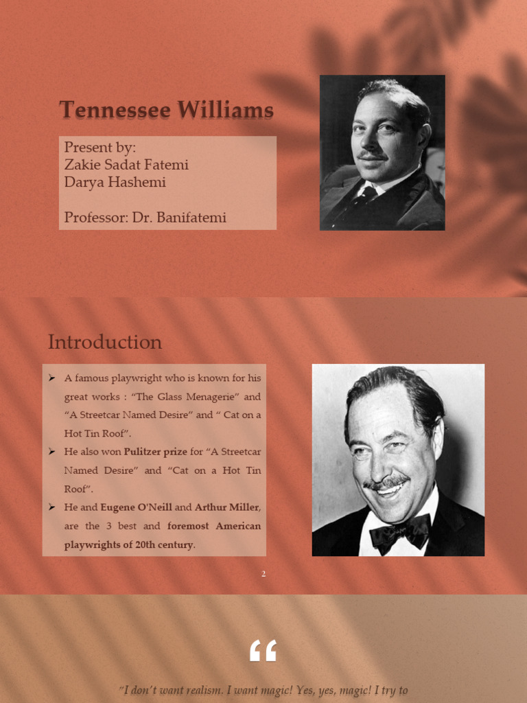 Tennessee Williams: Life and Works | PDF | Classics