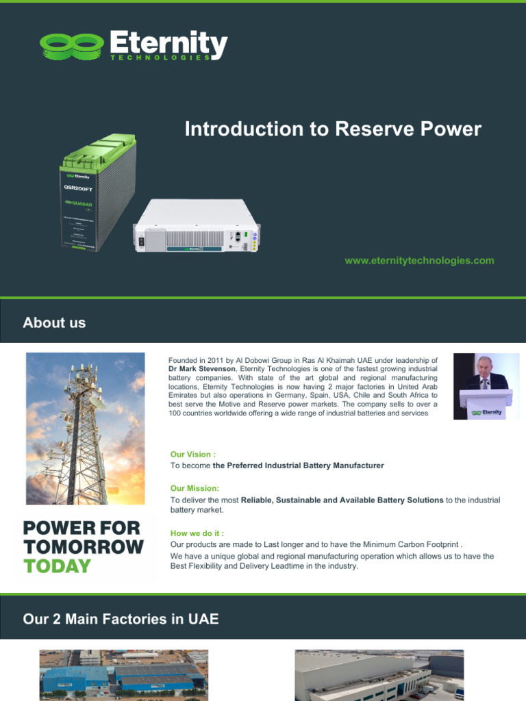 Eternity Technologies: Battery Solutions UAE | PDF | United Arab ...
